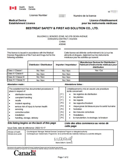 品質管理 - Bestreat Safety First Aid Solution Co.,Ltd